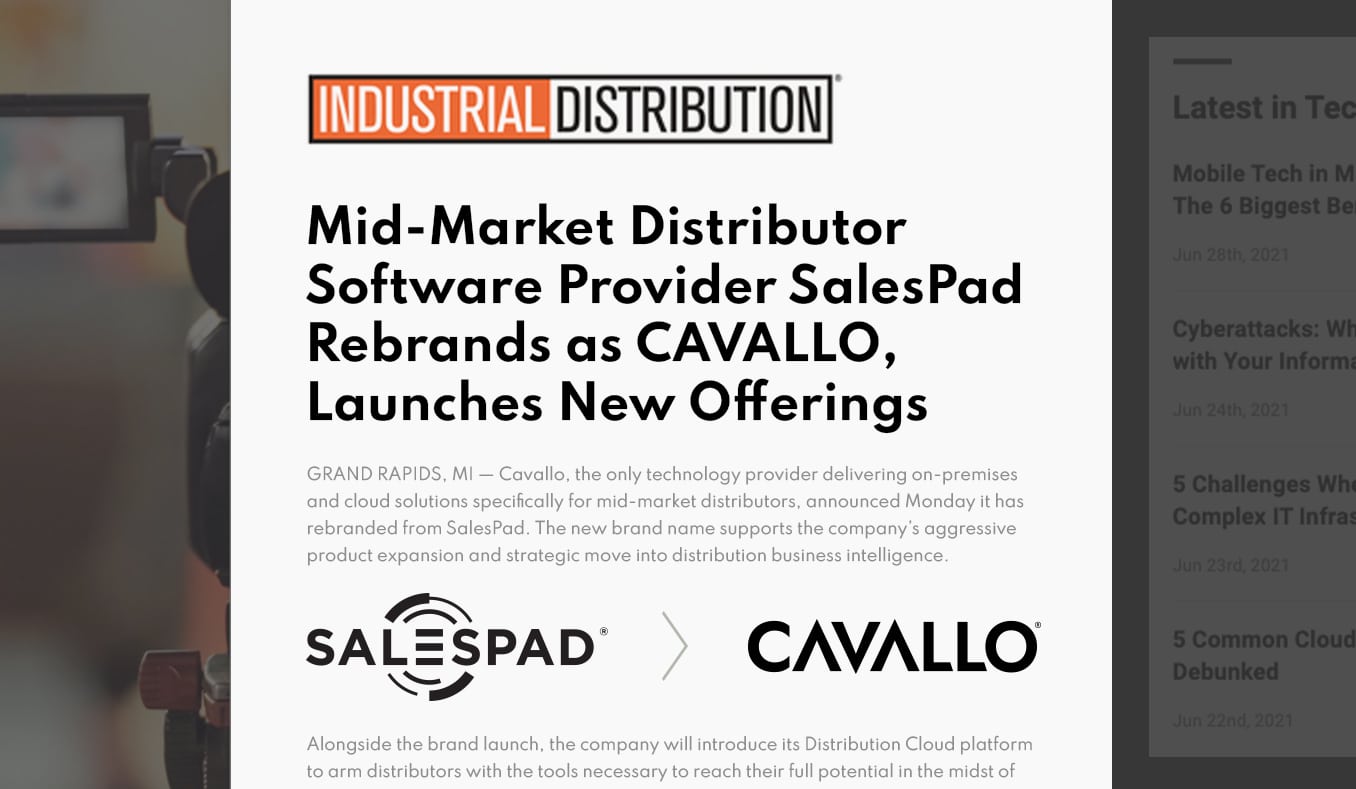 Mid-Market Distributor Software Provider SalesPad Rebrands as Cavallo ...